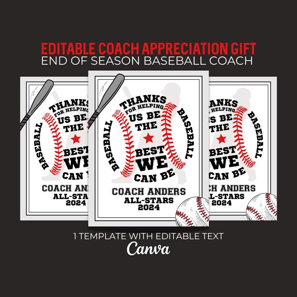 Baseball Coach Gift - Etsy