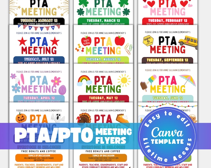 Meet the PTA Flyer Meet the PTO Template Meet the Pto Board Handout ...