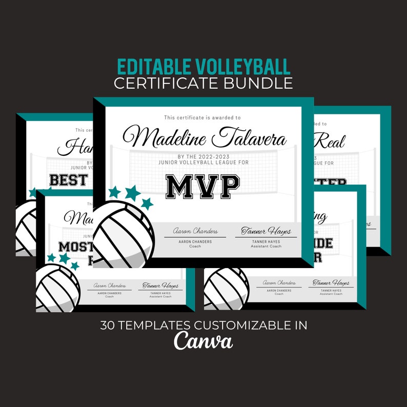 End of Season Volleyball Awards Bundle Editable Volleyball - Etsy