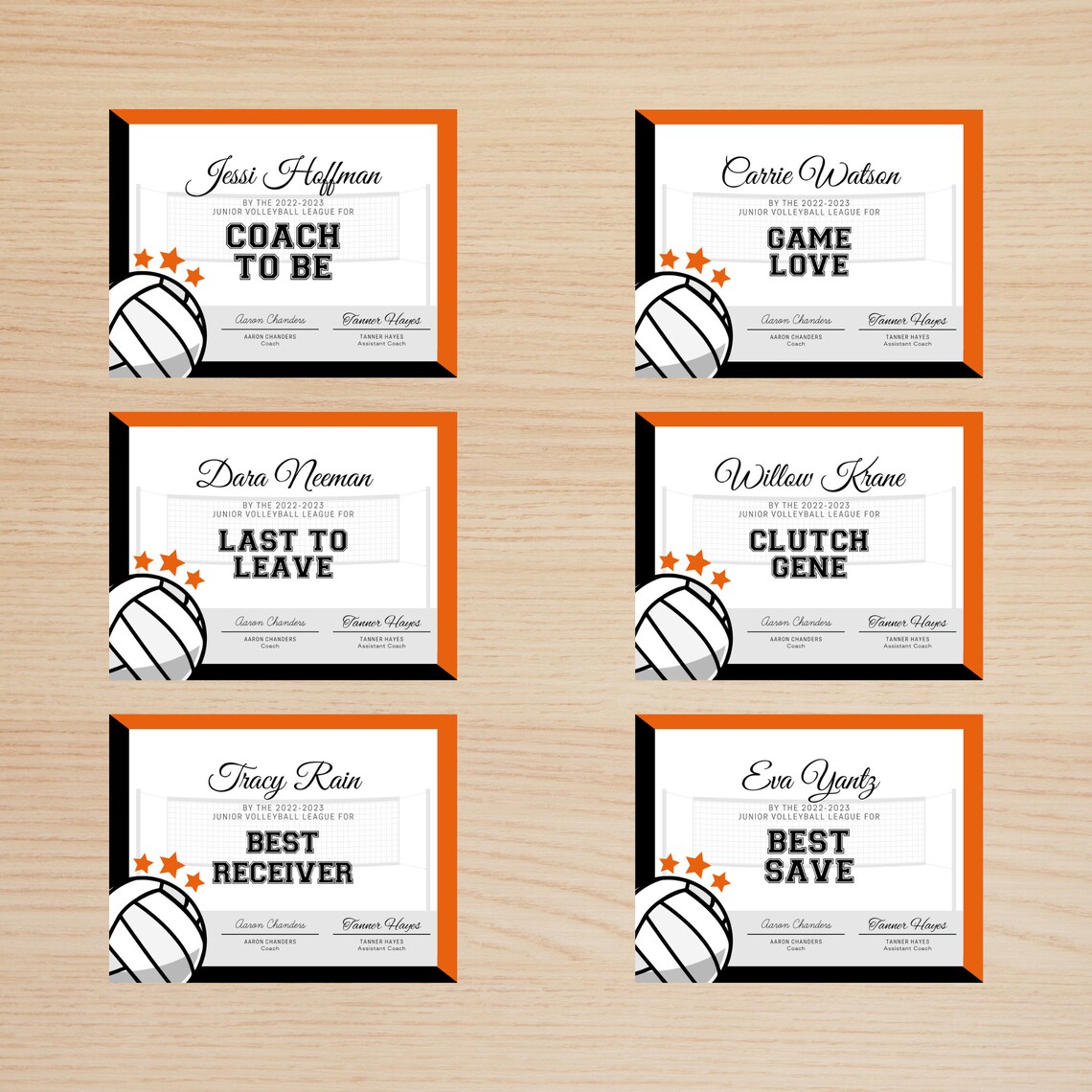 End of Season Volleyball Awards Bundle Editable Volleyball - Etsy