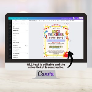 Editable Back to School Supply Drive Flyer Template (PDF Download) - Etsy