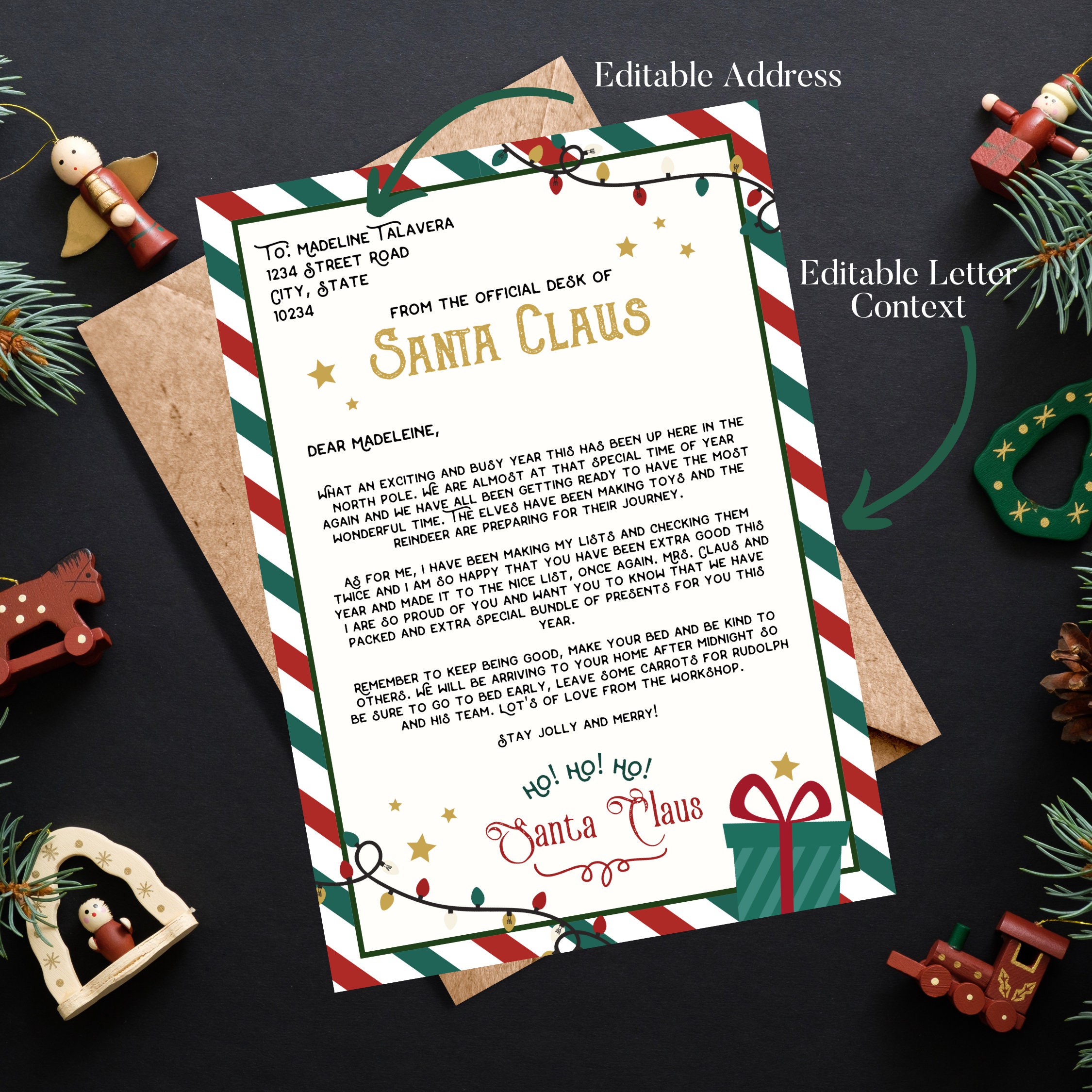 Editable Letter From Santa Bundle Christmas Nice List - Etsy