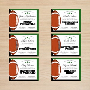 End of Season Football Awards Bundle, Editable Football Award ...