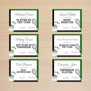 Editable Badminton Certificate Bundle, Badminton Award, Printable ...