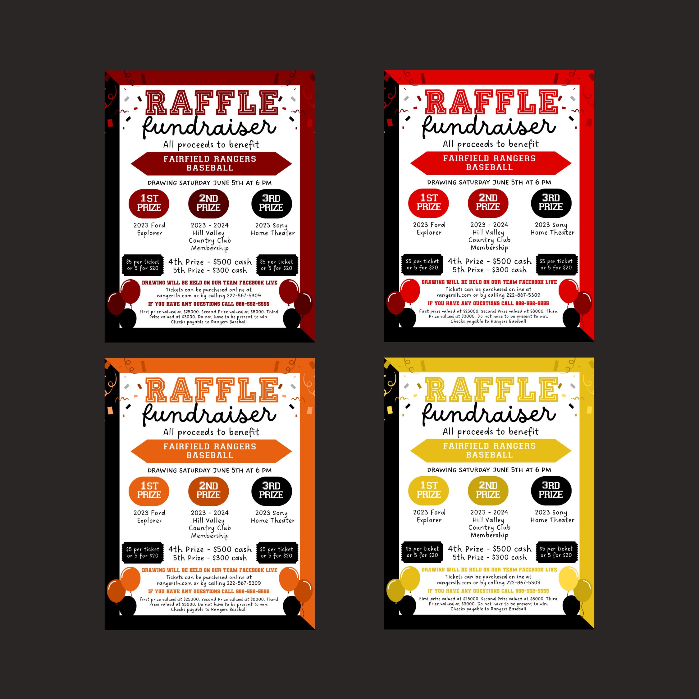 Editable Raffle Ticket Fundraiser Flyer Raffle Fundraiser - Etsy