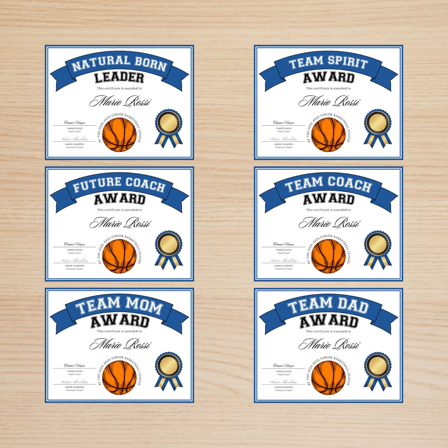 Editable Basketball Awards Template, Custom Bball Award Certificates ...
