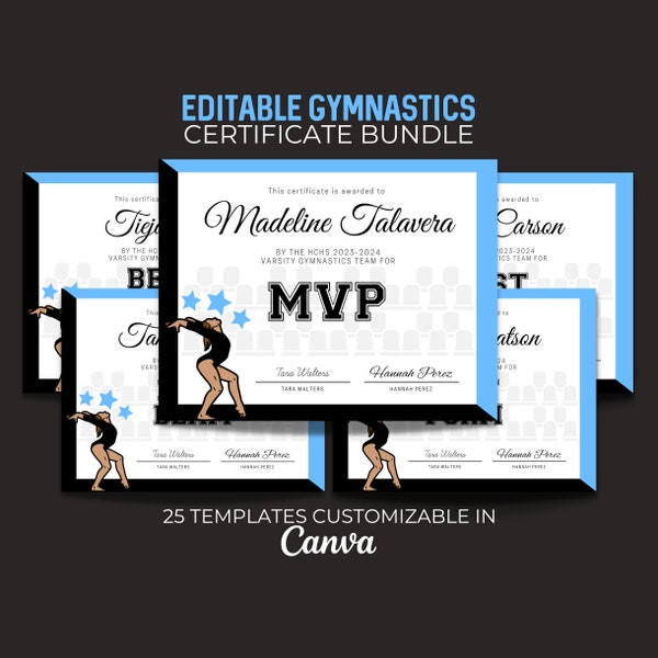 Gymnastics Awards Certificates - Etsy