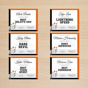 End of Season Track and Field Awards Bundle, Editable Track and Field ...