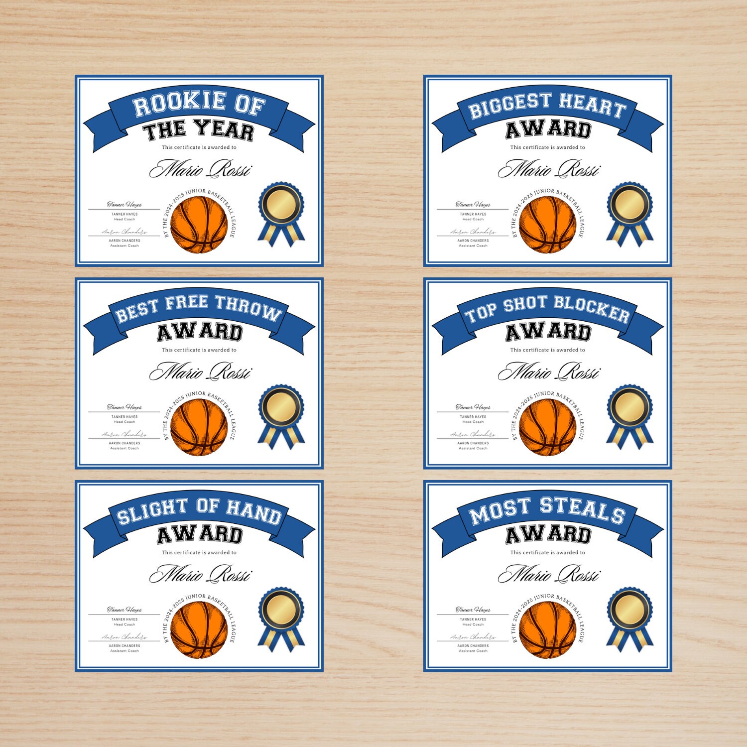 Editable Basketball Award Certificates Team MVP, Printable Canva ...