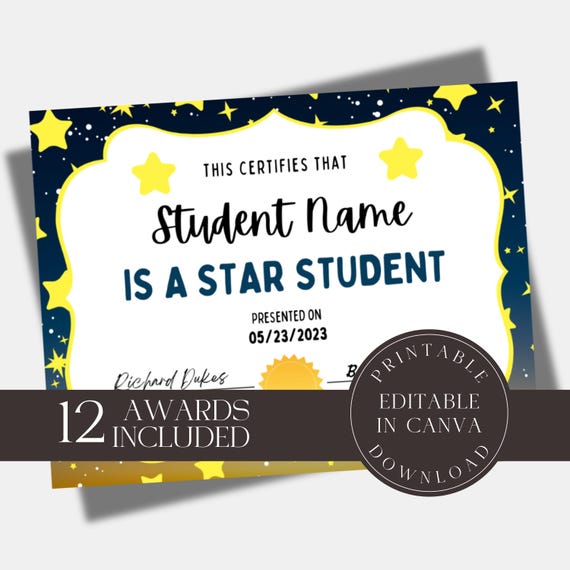 Elementary School Certificate Templates