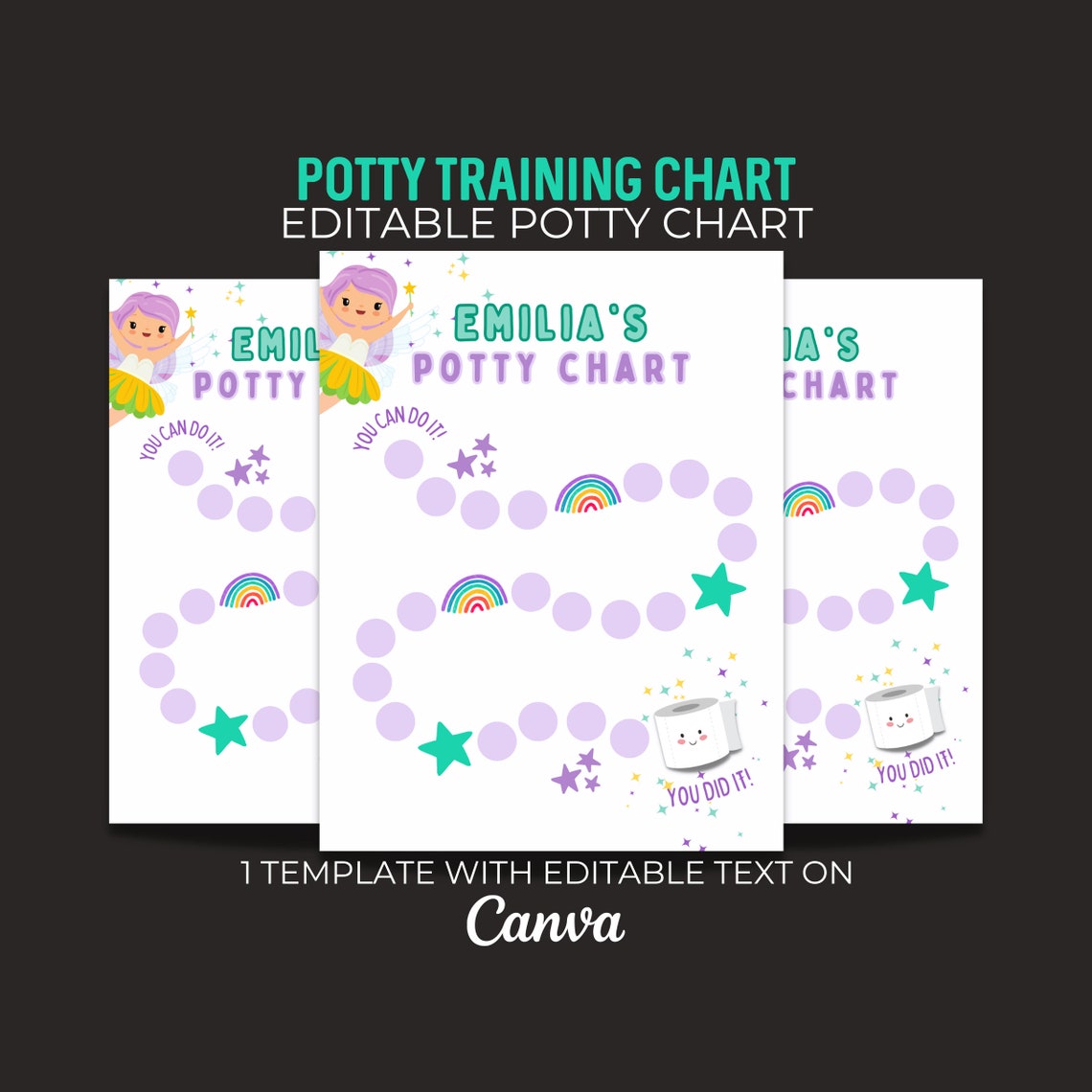 Potty Training Chart Printable Potty Training Visual Potty - Etsy