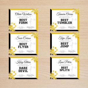 Editable Cheerleading Certificate, Cheer Squad Awards, Team Party ...