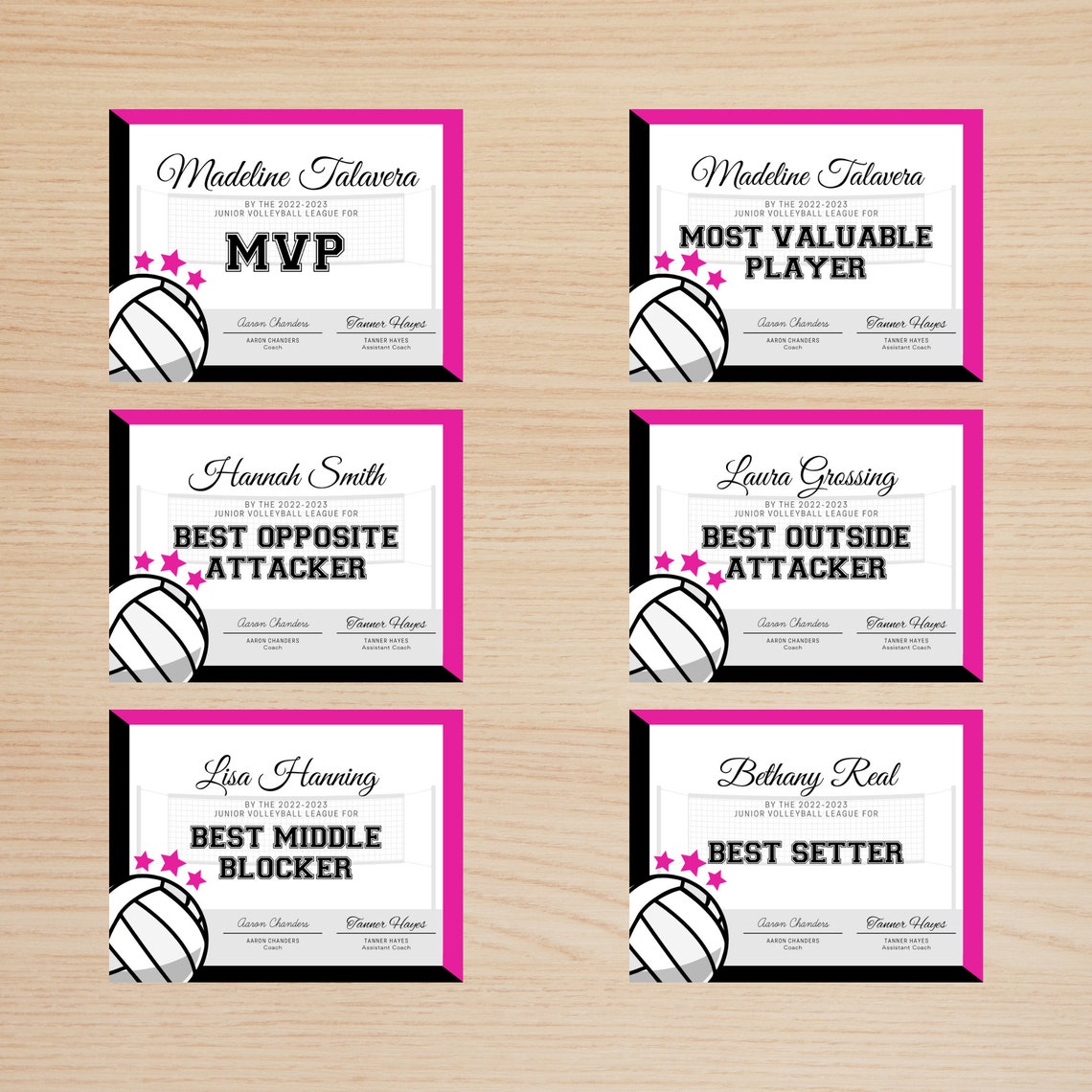 End of Season Volleyball Awards Bundle Editable Volleyball - Etsy