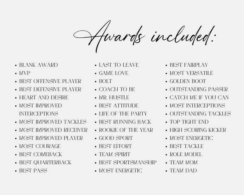 Editable Football Awards Template, Custom Football Award Certificates ...
