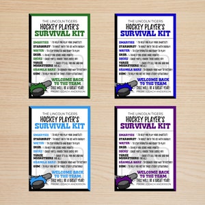 Hockey Survival Kit Gift Tags Team Appreciation (editable Canva ...