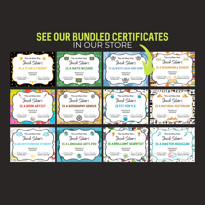 Editable School Certificate Star Student Elementary Classroom - Etsy