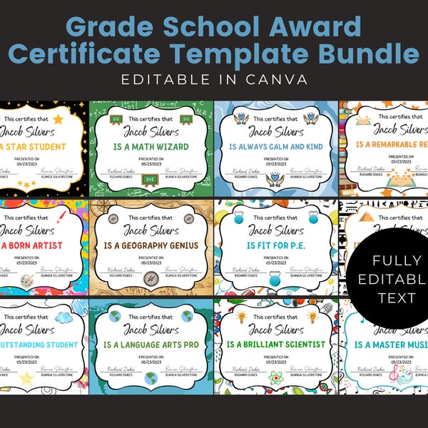 Middle School Graduation Certificate - Etsy