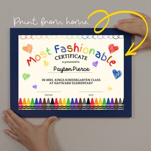 Editable Elementary Classroom Award Certificate Canva - Etsy