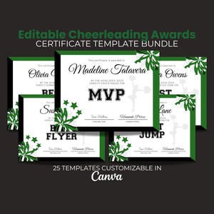 Editable Cheerleading Certificate, Cheer Squad Awards, Printable Cheer ...