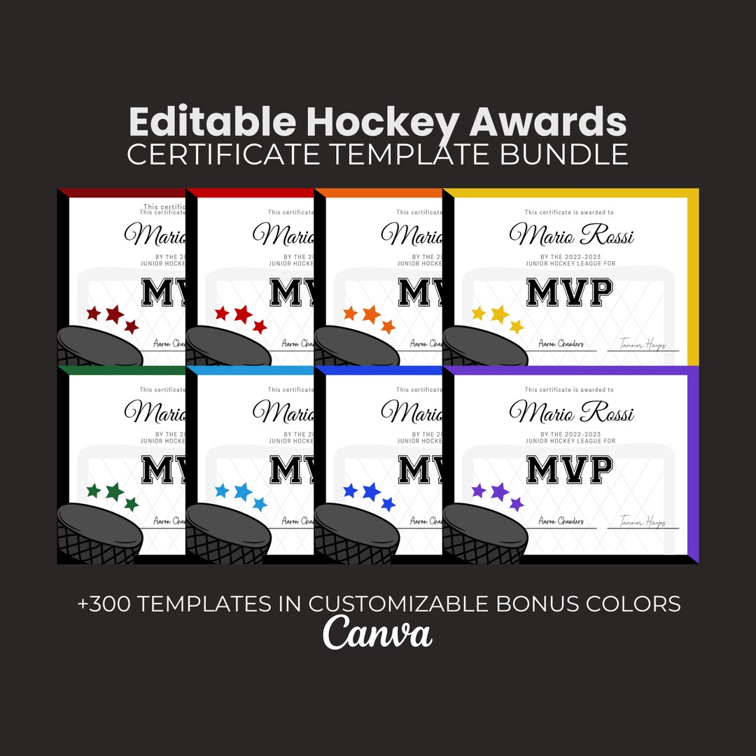 End of Season Hockey Awards Mega Bundle, Editable Field Hockey ...