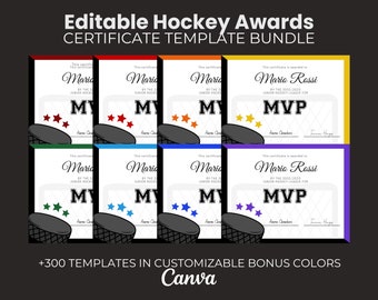 Editable Field Hockey Team Awards, Certificates, End of Season Awards ...