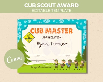 Cub Scout Certificate Rank - Etsy