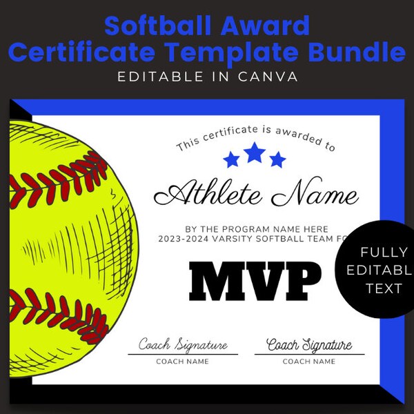 End of Year Award Template - Etsy