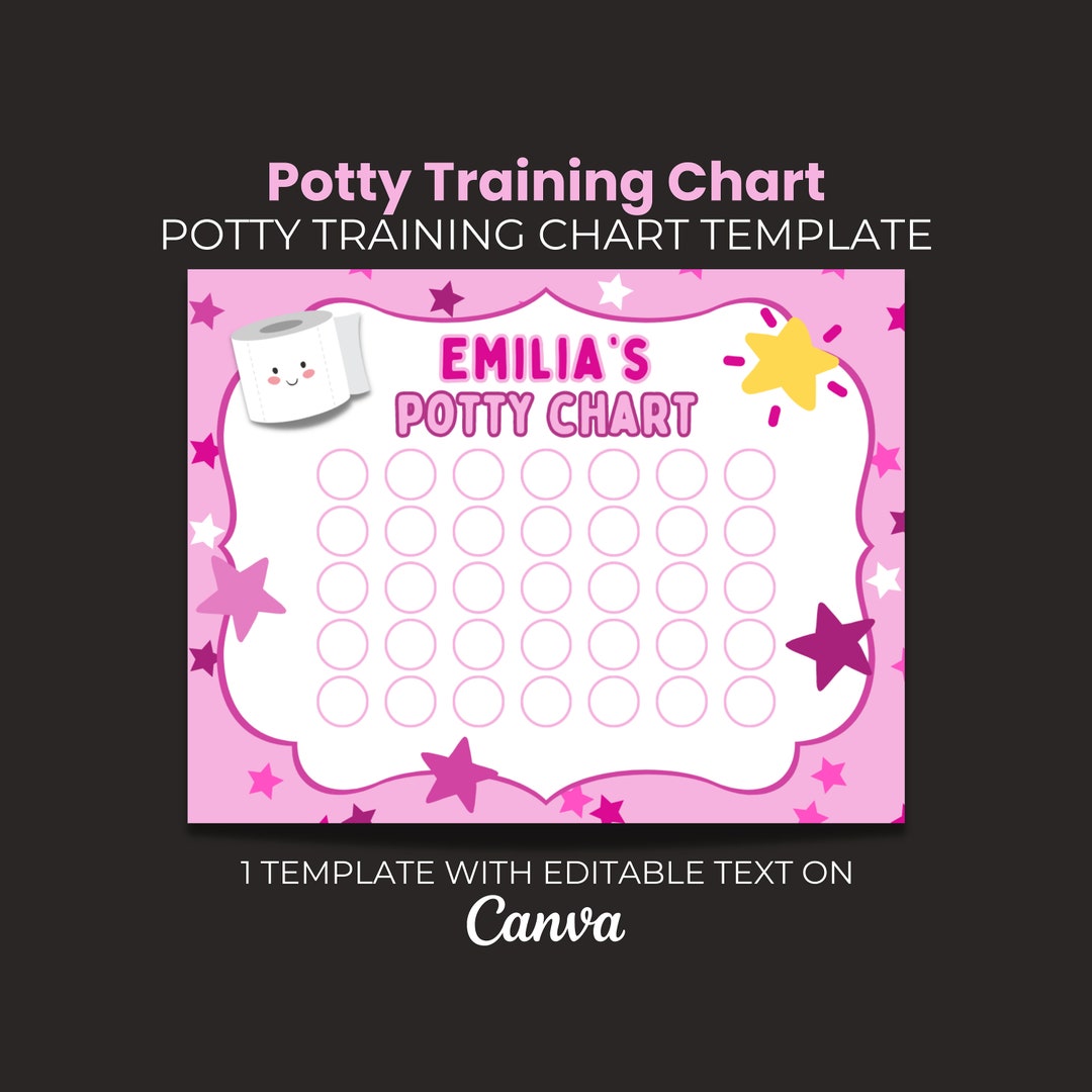Potty Training Chart, Printable Baby Potty Training Visual, Potty ...