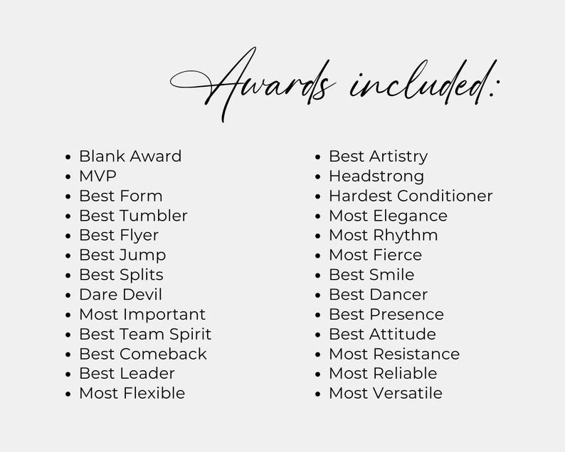 Cheerleading Award Certificate Template Editable Canva Awards (digital ...