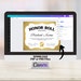 Editable School Honor Roll Certificate Academic Excellence Award (canva ...