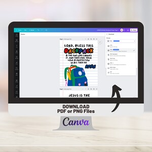 Editable Backpack Prayer Tags School Supplies Tags Supplies Prayer Tags ...