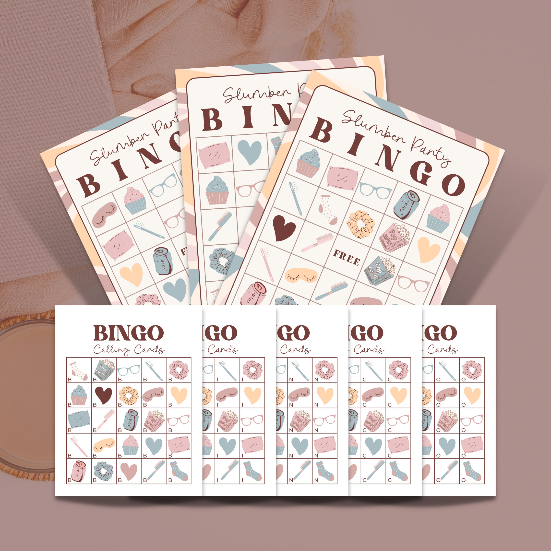 Printable Slumber Party Games Bundle BINGO Girls Sleepover - Etsy UK