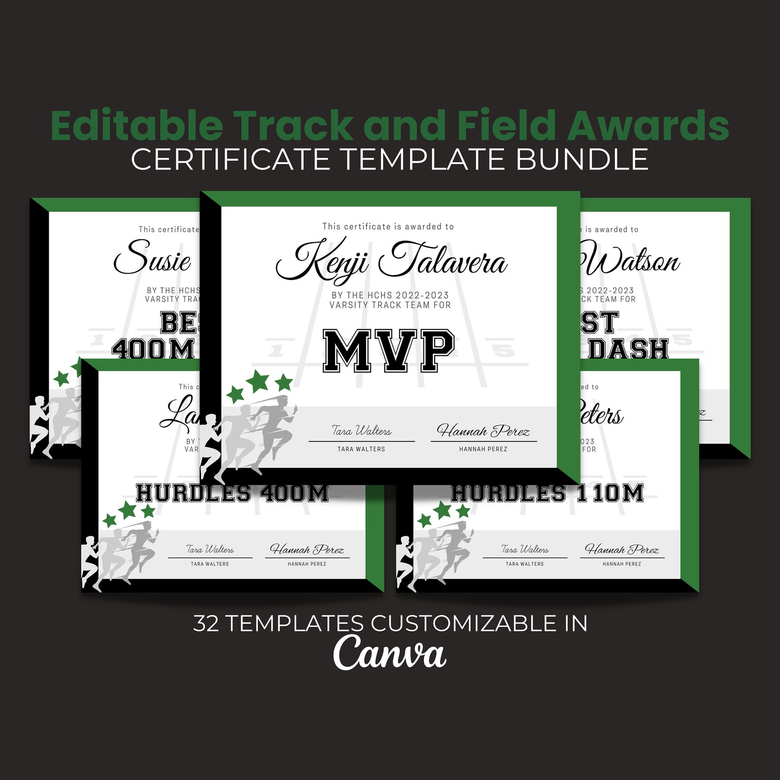 End of Season Track and Field Awards Bundle, Editable Track and Field ...