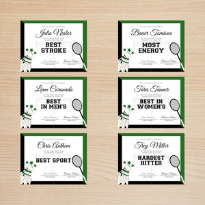 Editable Badminton Certificate Bundle, Badminton Award, Printable ...
