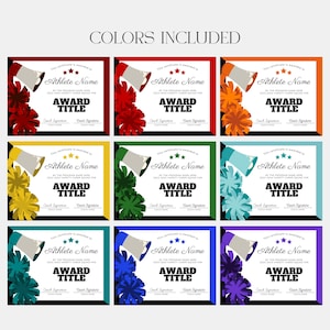 Editable Cheerleading Awards Template, Custom Cheer Award Certificates ...