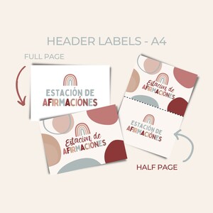 Editable Boho Rainbow Spanish Affirmation Station Spanish Classroom ...