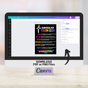 Editable Gods Survival Kit Church Tag Survival Kit From God Christian ...