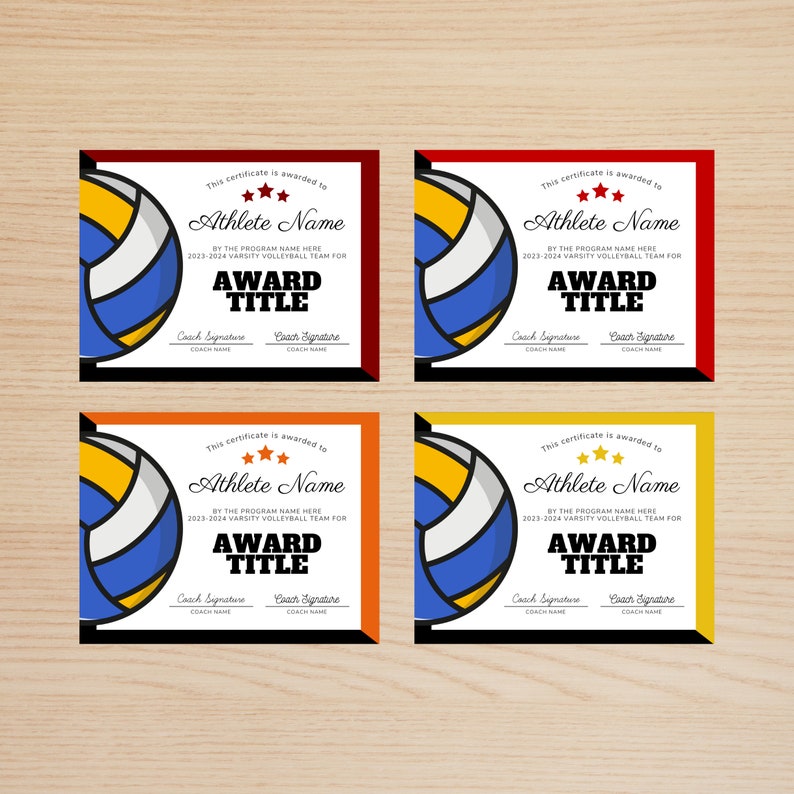 End of Season Volleyball Awards Bundle Editable Volleyball - Etsy