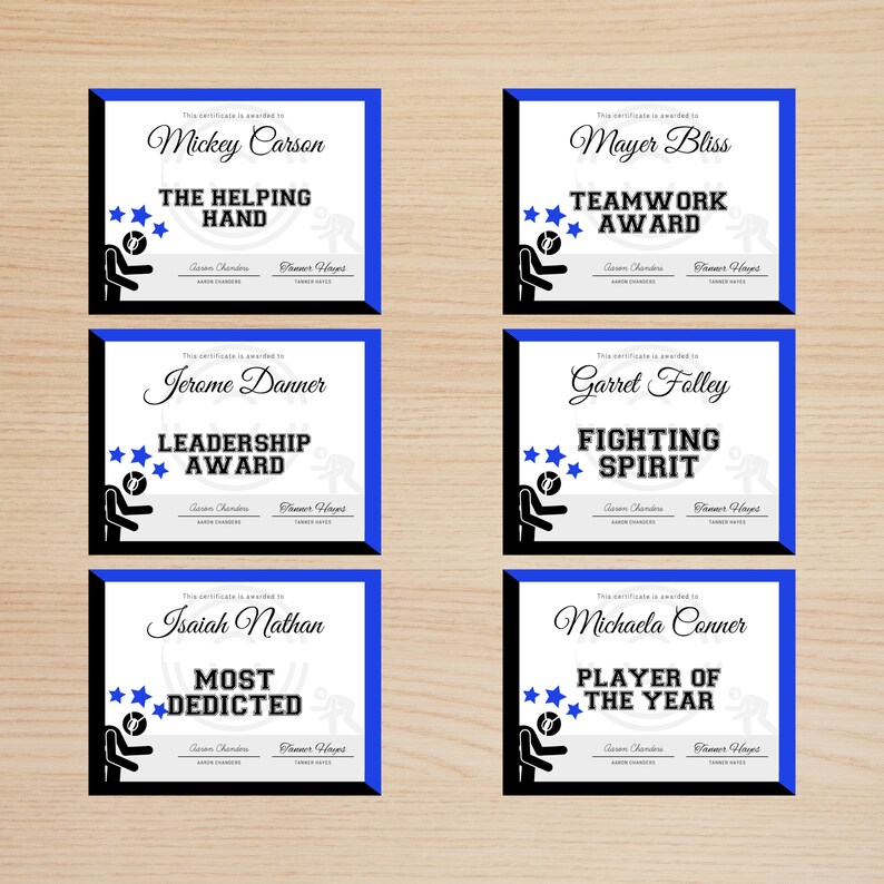 End of Season Wrestling Awards Editable Wrestler Award - Etsy