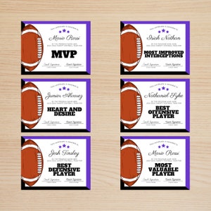 End of Season Football Awards Bundle, Team Party Football Award ...