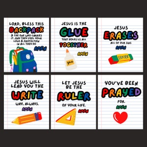 Editable Backpack Prayer Tags School Supplies Tags Supplies Prayer Tags ...