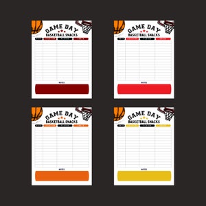 Editable Basketball Snack Sign up Sheet Game Day Schedule Canva ...