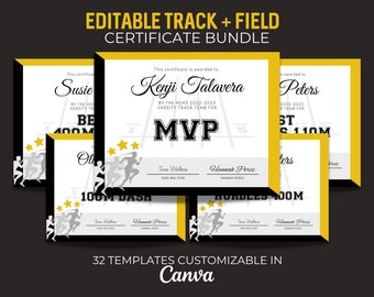 End of Season Football Awards Editable Certificate Printable - Etsy