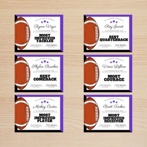 End of Season Football Awards Bundle, Team Party Football Award ...