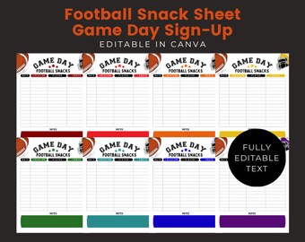 Editable Softball Team Snack Sign up Sheet, Softball Schedule Canva ...