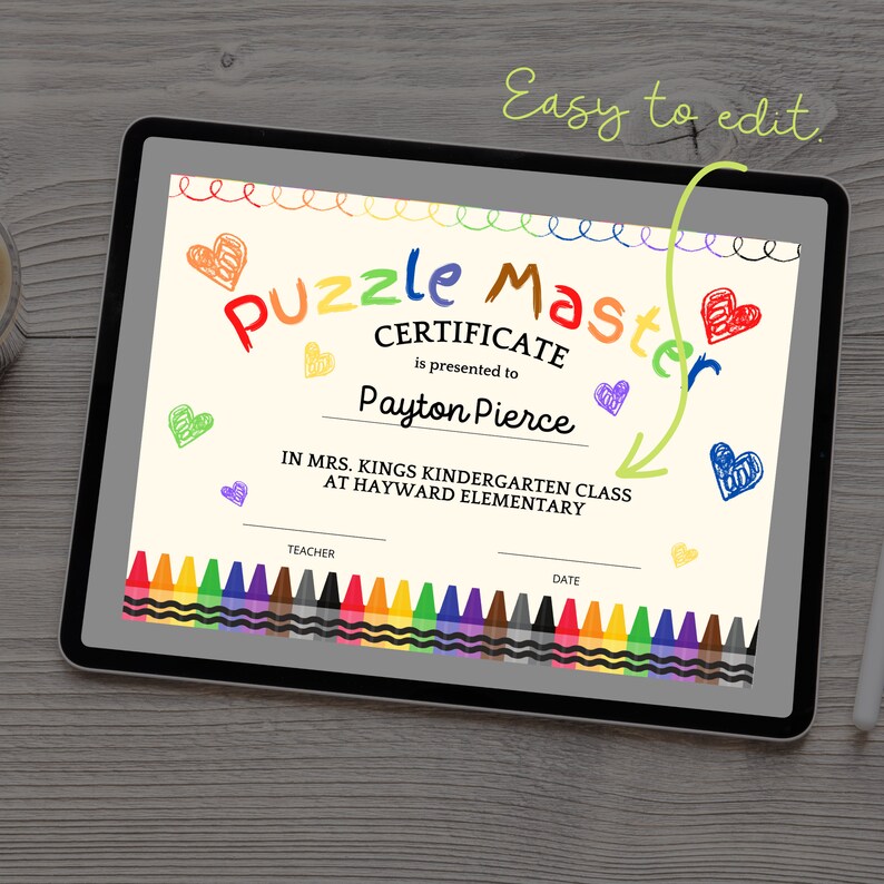 Editable Elementary Classroom Award Certificate Canva - Etsy