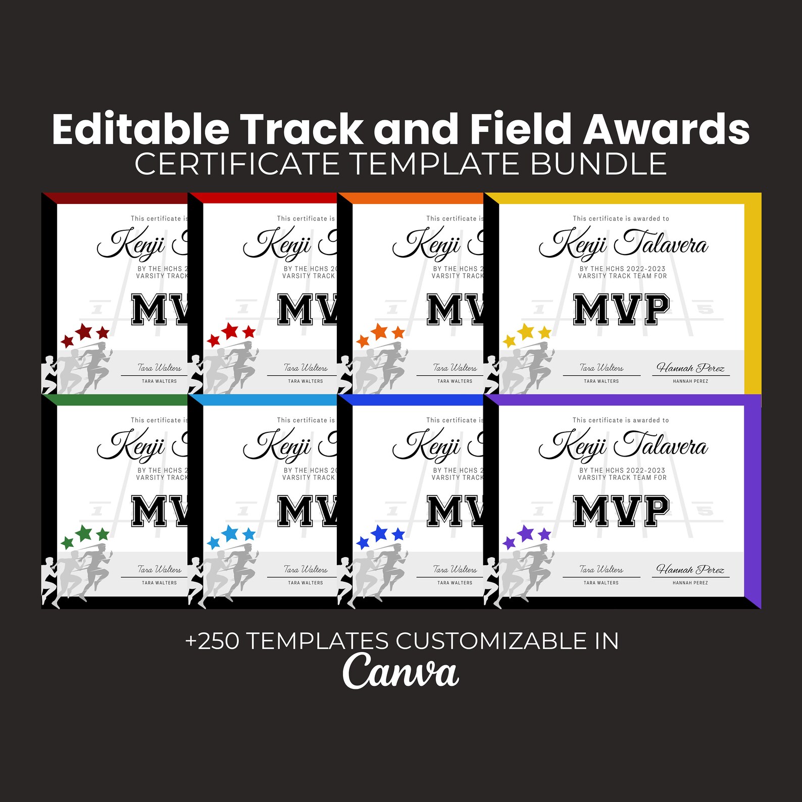 End of Season Track and Field Awards Bundle, Editable Track and Field ...