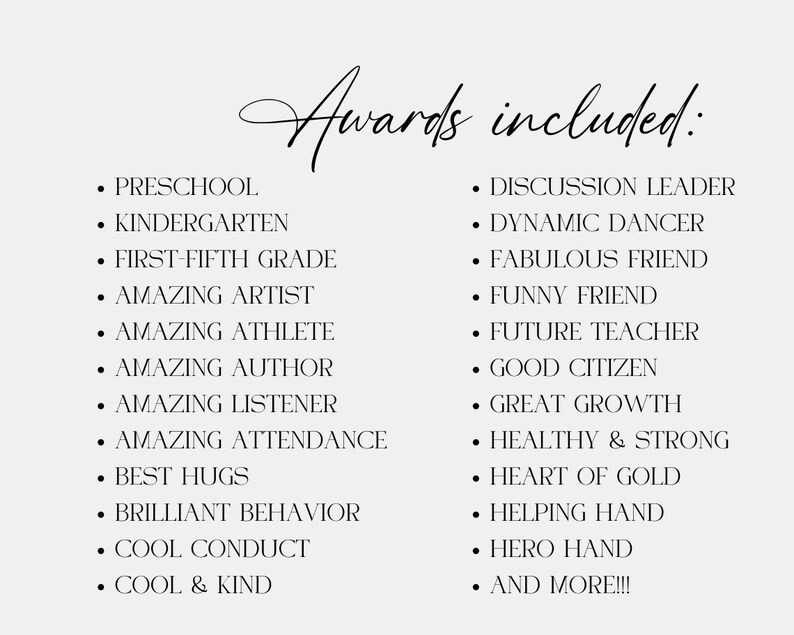 Editable Classroom Award Certificate Bundle Printable School Awards ...