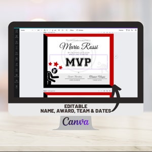 Wrestling Award Certificate Template Bundle Editable Team Awards (canva ...
