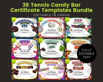 Tennis Award Certificate Editable Canva Template Printable - Etsy